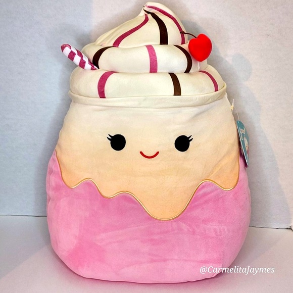 Squishmallows | Toys | Elisabetha Strawberry Milkshake Sundae Original ...